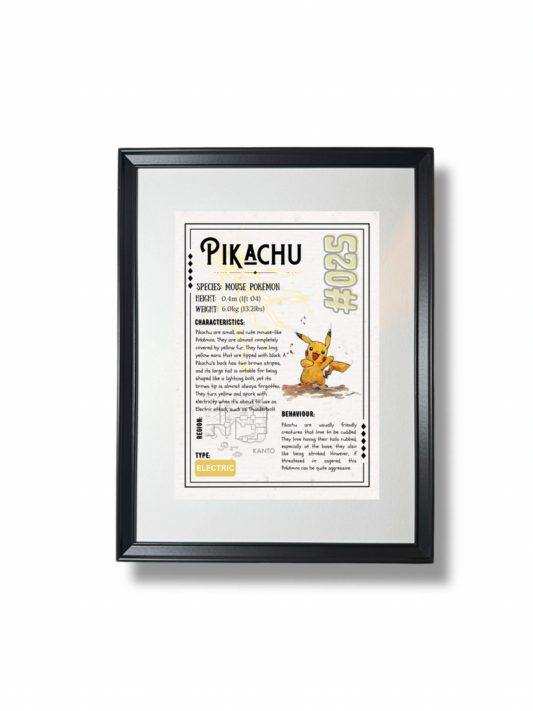 Pikachu Pokèdex Fact File – Halewood Illustrations